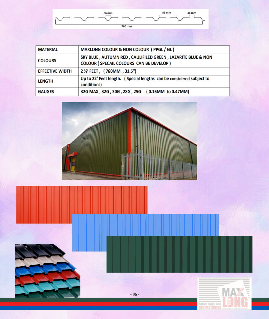 Cladding Profile Sheets - Maxlong steel-steel roofing solutions